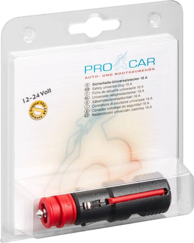 Mufa bricheta auto 16A 12V/24V terminale cu surub si cu siguranta Pro Car