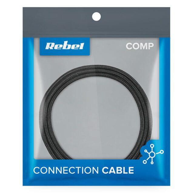 Cablu USB - USB Type C 0.5m negru REBEL