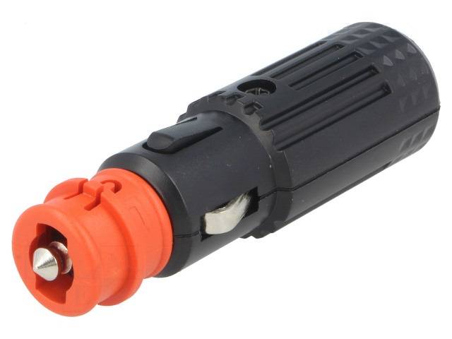 Mufa tata bricheta auto 16A 12-24VDC 12V/1x15A neagra SCI A13-150D ...