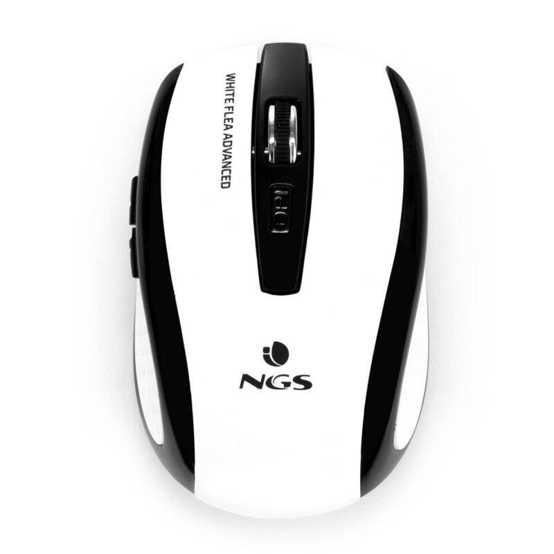 Mouse wireless Flea Advanced alb 800/1600dpi NGS | HABO.RO