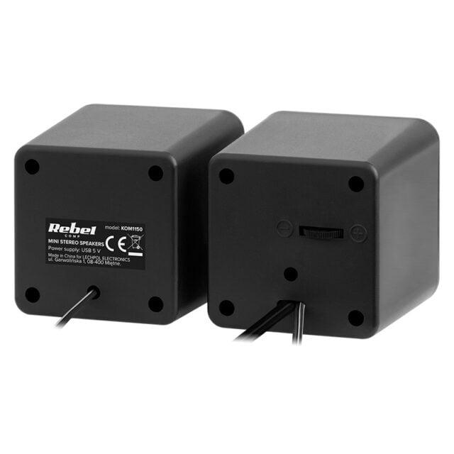 Boxe PC 2.0 2x3W 3.5 mm Jack alimentare USB 5V control volum CS-10 ...