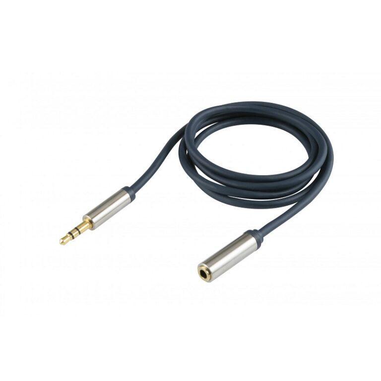 Cablu audio HiFi stereo prelungitor Jack 3.5 mm mama - 3.5 mm tata 2.5m ...