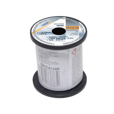 Fludor cositor cu sacaz 0.8mm 100g SN/PB 60/40 2.5flux HOME | HABO.RO