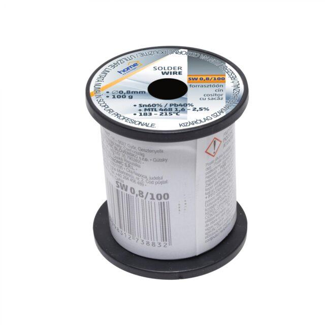Fludor cositor cu sacaz 0.8mm 100g SN/PB 60/40 2.5flux HOME | HABO.RO