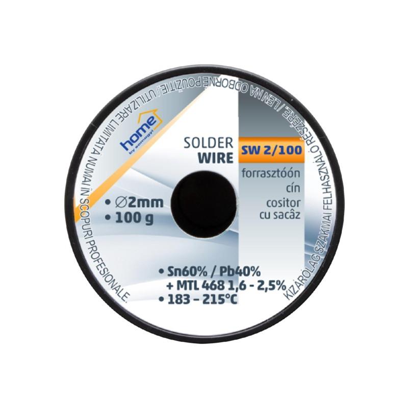 Fludor cositor cu sacaz 2.0mm 100g SN/PB 60/40 2.5flux HOME | HABO.RO