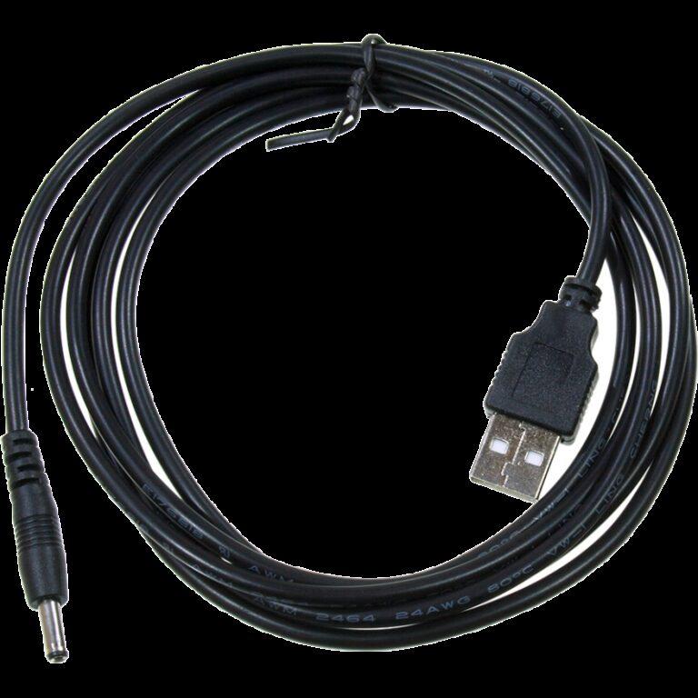 Cablu USB A mufa - DC 3.5/1.35 mufa negru 1.8m 24AWG GEMBIRD CC-USB-AMP35-6