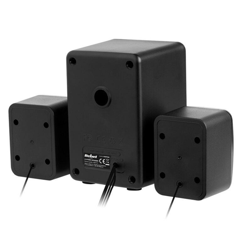 Boxe PC 2.1 5W subwoofer 2x3W difuzoare alimentare USB 5V control volum ...