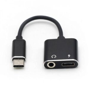 Cablu adaptor USB Type C tata - Jack 3.5 mm mama STEREO si USB Type C ...
