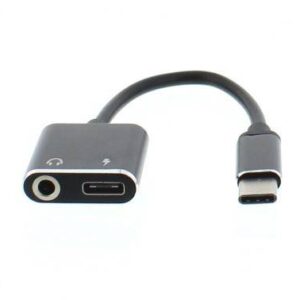 Cablu adaptor USB Type C tata - Jack 3.5 mm mama STEREO si USB Type C ...