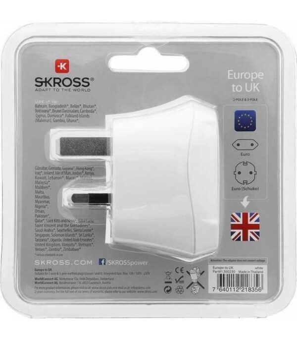Adaptor priza EU - UK 13A Skross