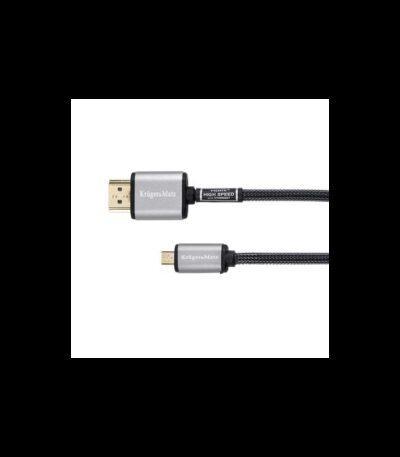 Cablu 2.0 HDMI la micro HDMI D 3m Profesional Kruger&Matz | HABO.RO