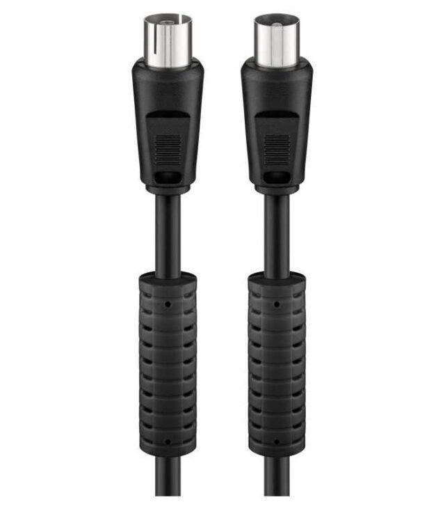 Cablu COAXIAL TV antena 3.5m mama-tata 75 ohm cu ferita 80DB Dublu ...