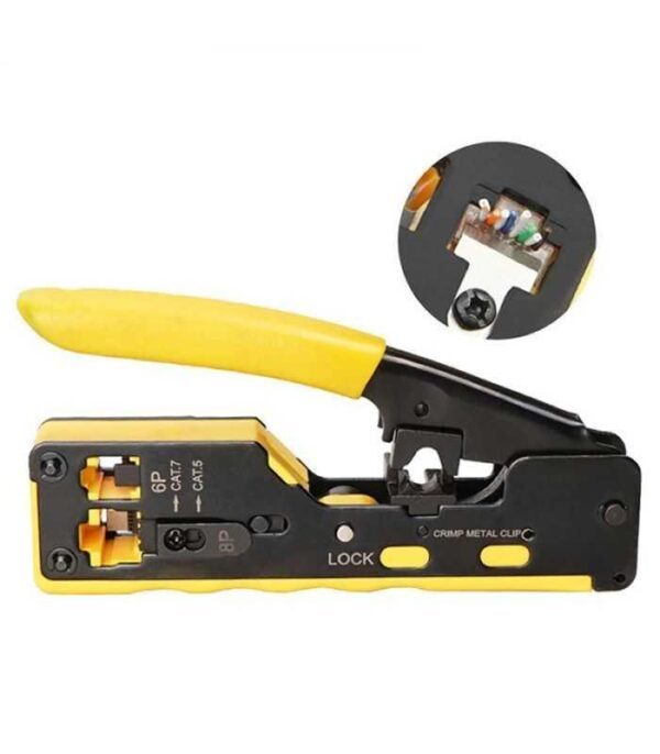 Cleste sertizare RJ45 Pass Trough CAT7 CAT6 CAT5 +RJ11 6 pin HT-7088 ...