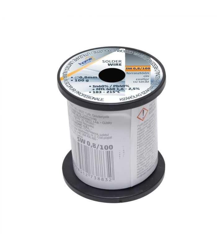 Fludor cositor cu sacaz 0.8mm 100g SN/PB 60/40 2.5flux HOME | HABO.RO