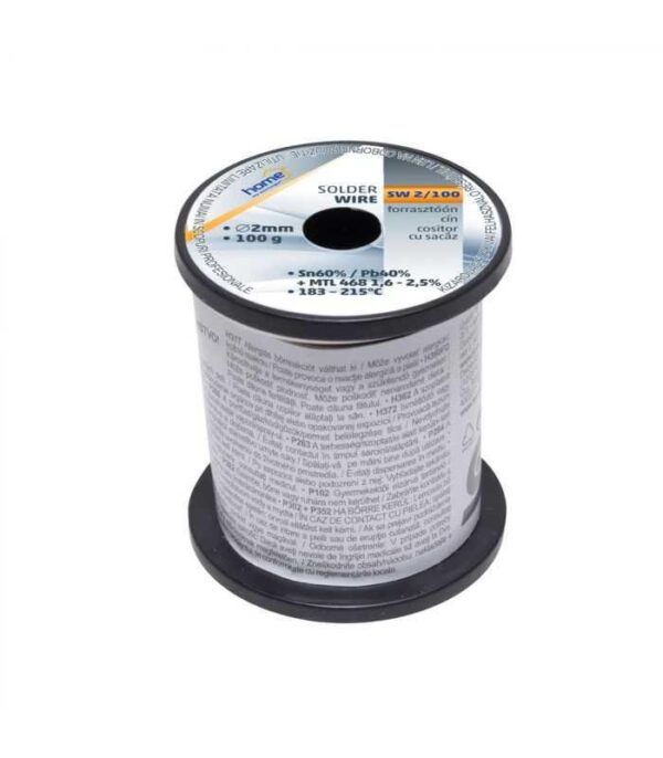Fludor cositor cu sacaz 2.0mm 100g SN/PB 60/40 2.5flux HOME