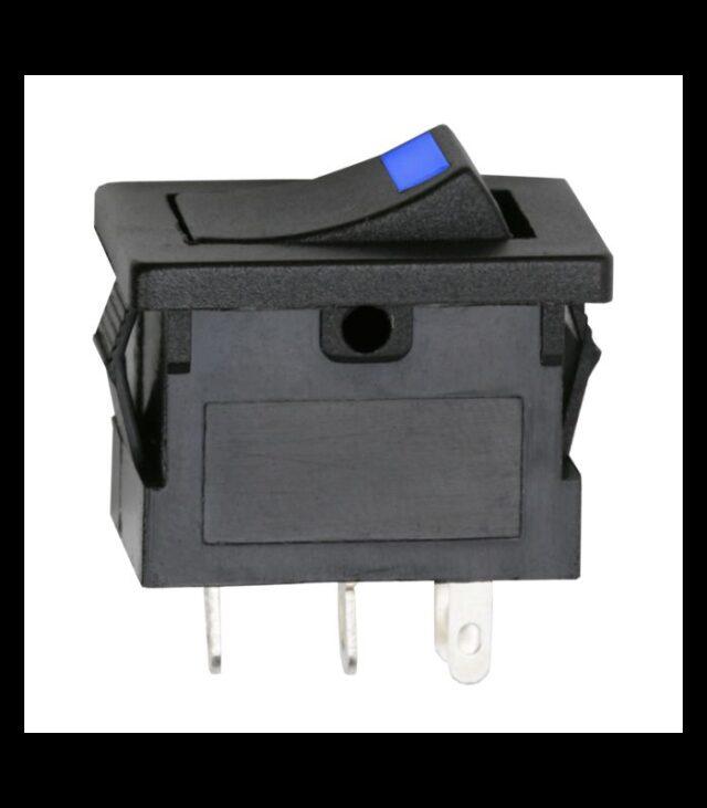 Interupator basculant 1 circuit 3 pini OFF-ON LED albastru 12V 15A cu ...