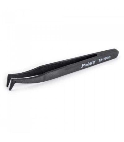 Penseta conductiva cu varful curbat 120mm ProsKit